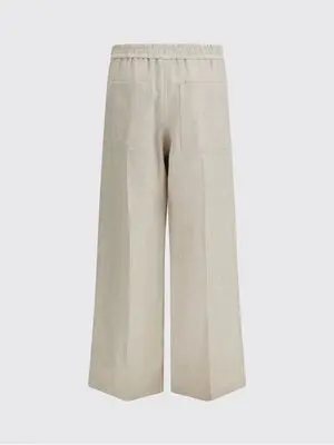 Brunello Cucinelli Herringbone Wide-leg Trousers