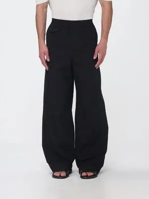 A.p.c. Cotton And Linen Wide Leg Trousers - Black