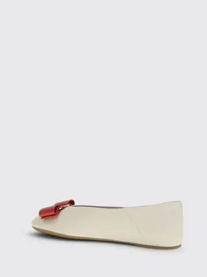 FERRAGAMO Vara Leather Ballerina Flats