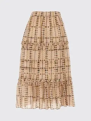 Isabel Marant Étoile Tiered Printed Maxi Skirt - Beige
