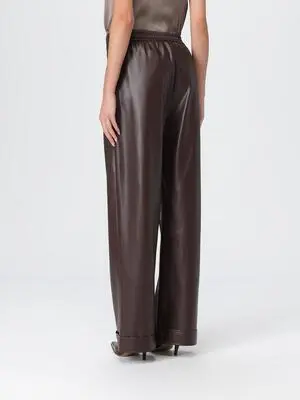 Liu Jo Faux Leather Wide Leg Trousers - Brown