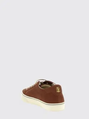 Brunello Cucinelli Smooth Calfskin Lace-up Sneakers - Brown