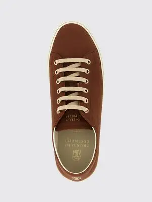 Brunello Cucinelli Smooth Calfskin Lace-up Sneakers - Brown