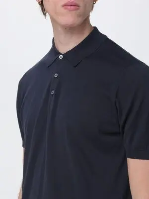 DRUMOHR Cotton Knit Polo Shirt - Blue