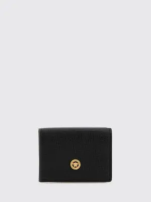 Versace Medusa Biggie Grained Leather Wallet - Black