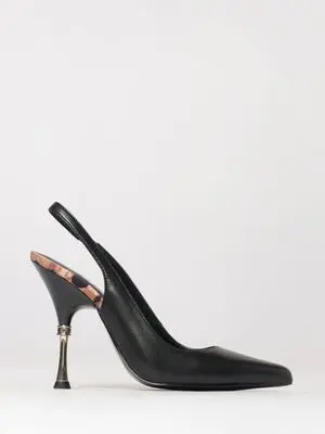 Just Cavalli Leather Slingback - Black