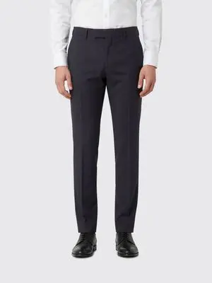 BOSS Virgin Wool Blend Tailored Trousers - Blue