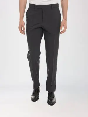 BOSS Virgin Wool Blend Tailored Trousers - Grey