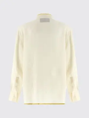Valentino Garavani Linen Shirt With Floral Print - Beige