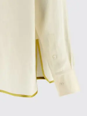 Valentino Garavani Linen Shirt With Floral Print - Beige