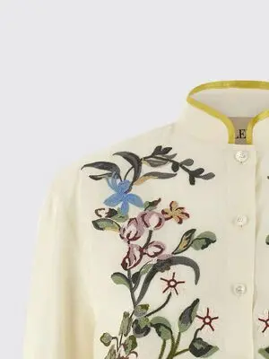 Valentino Garavani Linen Shirt With Floral Print - Beige