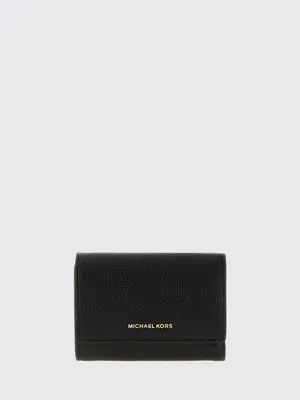 Michael Kors Bryant Tri-fold Wallet With Metal Logo And Button - Black