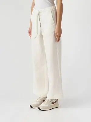 Max Mara Linen Wide-leg Trousers - White