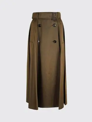 Burberry Cotton Midi Skirt - Nude
