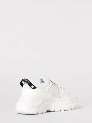 Versace Leather And Mesh Sneakers - White