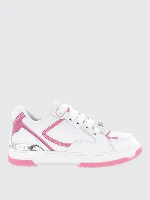 Versace Leather Lace Up Trainers - Pink