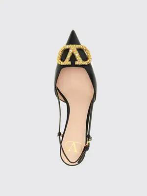 Valentino Garavani Slingback Pumps With Embellished Logo