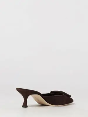 Manolo Blahnik Buckled Mules