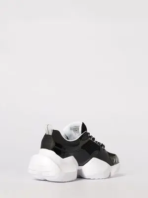 Versace Leather And Mesh Lace-up Sneakers