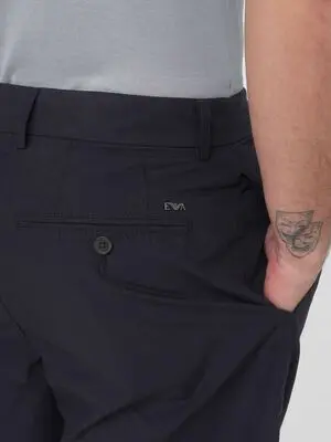 Emporio Armani Solid Cotton Chino Shorts