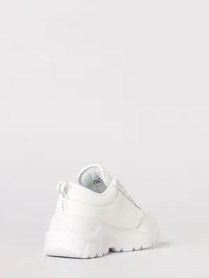 Versace Leather Low Top Sneakers With Logo
