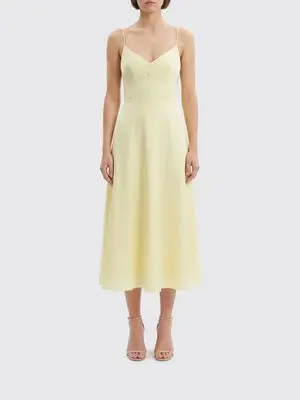 Alberta Ferretti Silk Midi Dress - Yellow