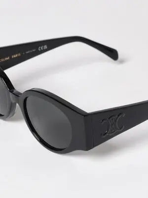 Celine Acetate Zebra Print Sunglasses - Black