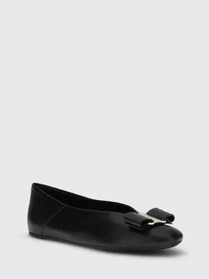 FERRAGAMO Vara Leather Ballerina Flats