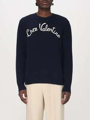 Valentino Garavani Jumper With Embroidered Logo - Blue