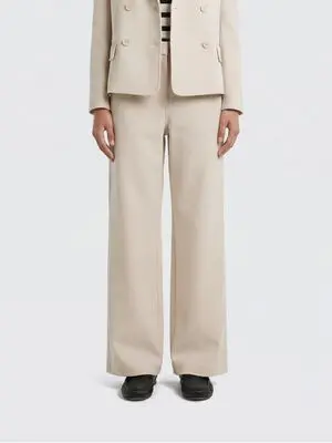 Max Mara Cotton Blend Wide-leg Trousers - Beige