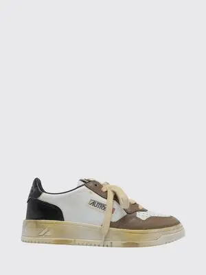 AUTRY Autry Medalist Low Super Vintage Bi-Leather Sneakers With Worn Effect Brown