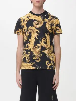 Versace Cotton T-shirt With Baroque Print