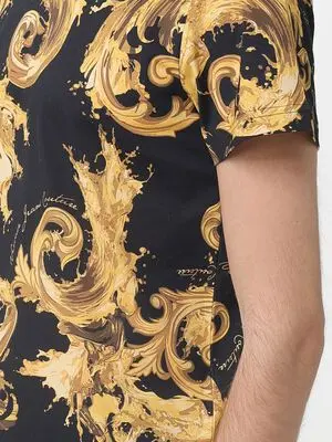 Versace Cotton T-shirt With Baroque Print