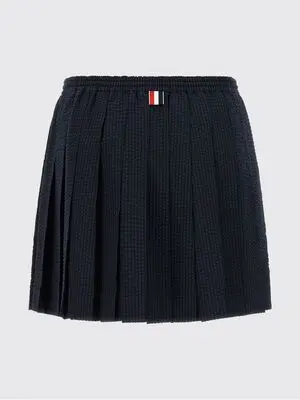 Thom Browne Pleated Wool Skirt - Blue