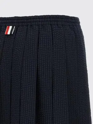 Thom Browne Pleated Wool Skirt - Blue