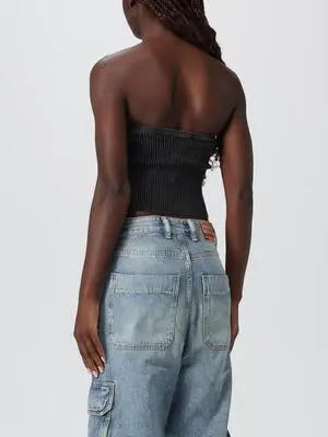DIESEL® Ribbed Tube Top With Logo Detail