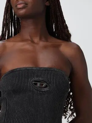 DIESEL® Ribbed Tube Top With Logo Detail