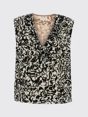 Dries Van Noten Abstract Pattern Crepe Vest