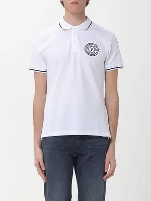 Versace Cotton Polo Shirt With Logo - White