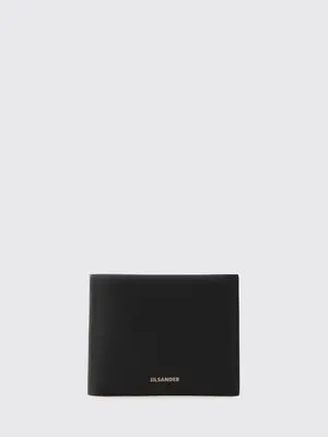 JIL SANDER Bifold Wallet In Calf Leather With A Foiled Logo - Black