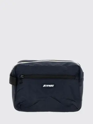 K-WAY Travel Beauty Case In Waterproof Nylon With Contrast Logo - Blue