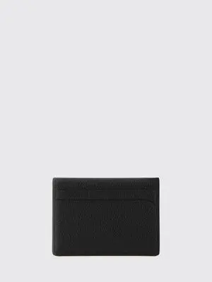 JIL SANDER Grained Calfskin Card Holder With Laminated Logo And Four Slots