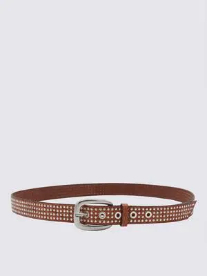 GOLDEN GOOSE Studded Leather Belt - Brown