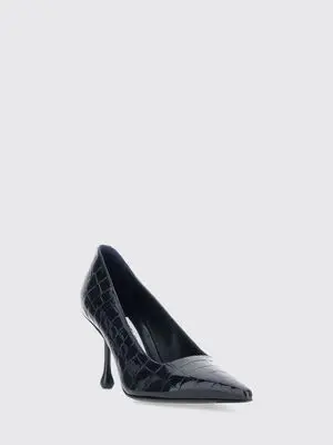 JIMMY CHOO Ixia 80 Crocodile-effect Patent Leather Pumps - Marine