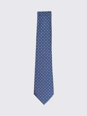 Giorgio Armani Silk Polka Dot Neck Tie - Blue 1