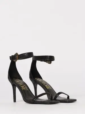 Versace Python Print Synthetic Leather Sandals