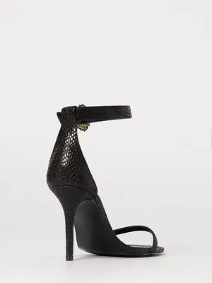 Versace Python Print Synthetic Leather Sandals