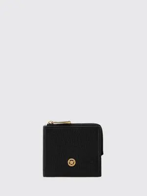 Versace Grained Leather Wallet - Black