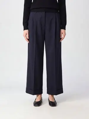 THE ROW Lior High-waisted Wide-leg Wool Palazzo Pants - Navy