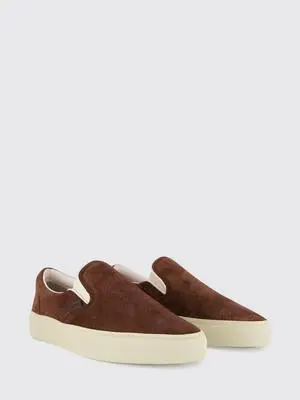 TOM FORD Perforated Suede Calfskin Slip-on Sneakers